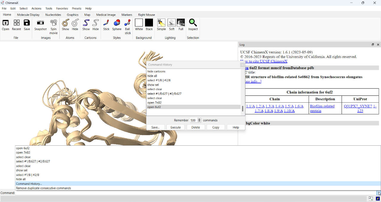 ChimeraX Command Line Interface (CLI)